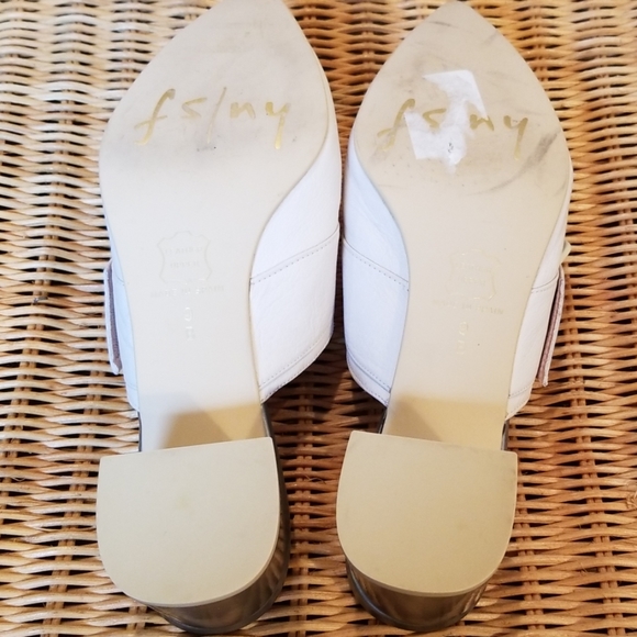FSNY | Shoes | Leather Mid Heel Mule French Heel Shoe New | Poshmark